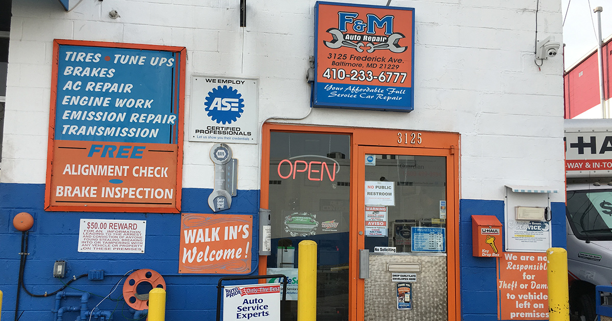 F&M Auto Repair – Baltimore Specialized Automobile Equipment
